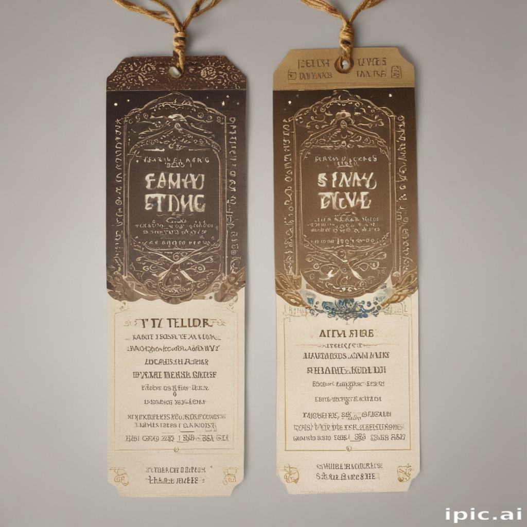 Elegant and Artistic Bookmark Design Featuring Family and Ethnic Themes