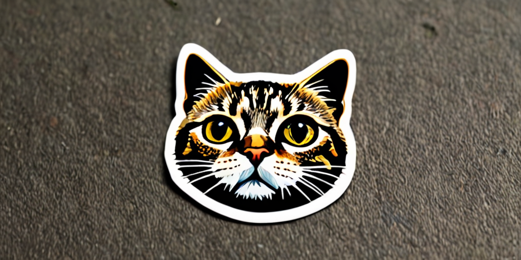 cut cat sticker