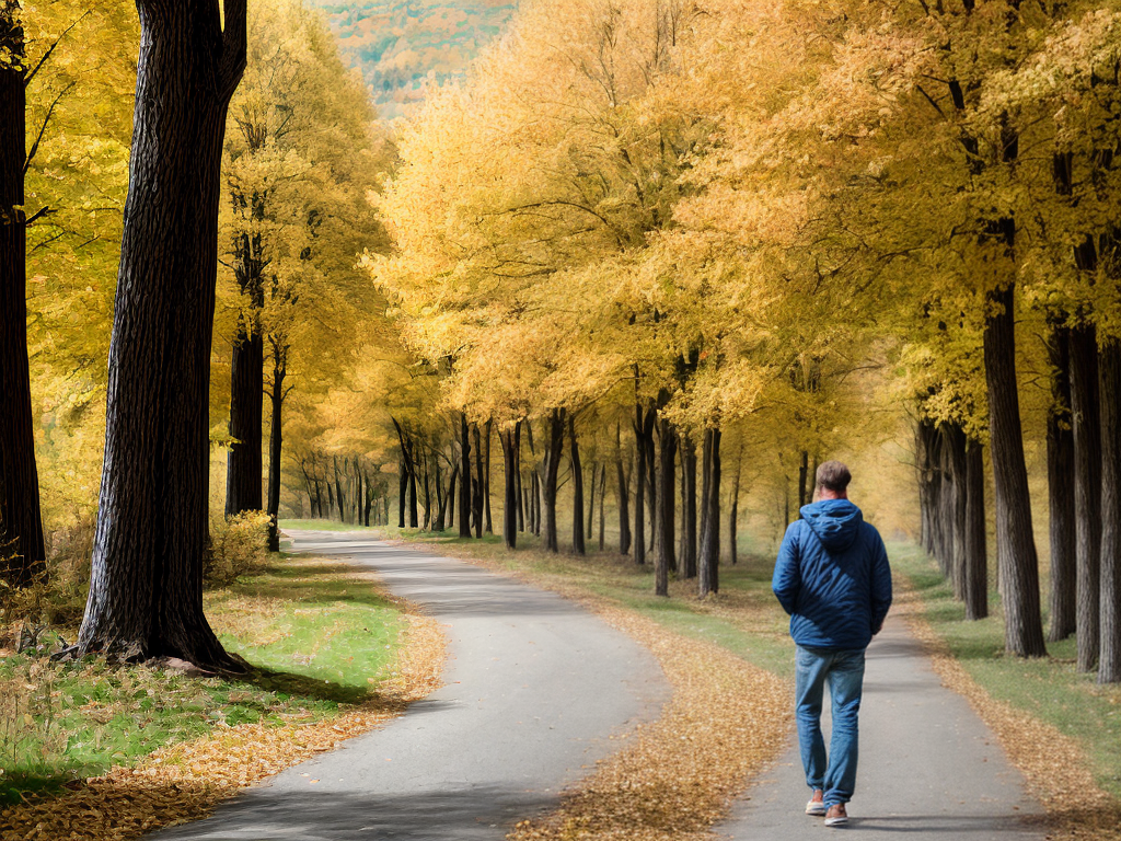 The word Julien in an autumn landscape