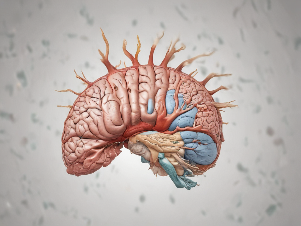 schéma d'un cerveau humain tres simple de cote ou on peut voire l ...