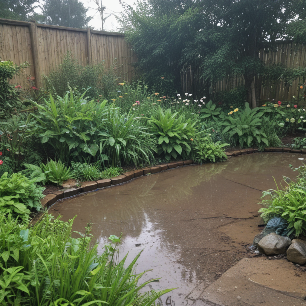 Rained out garden