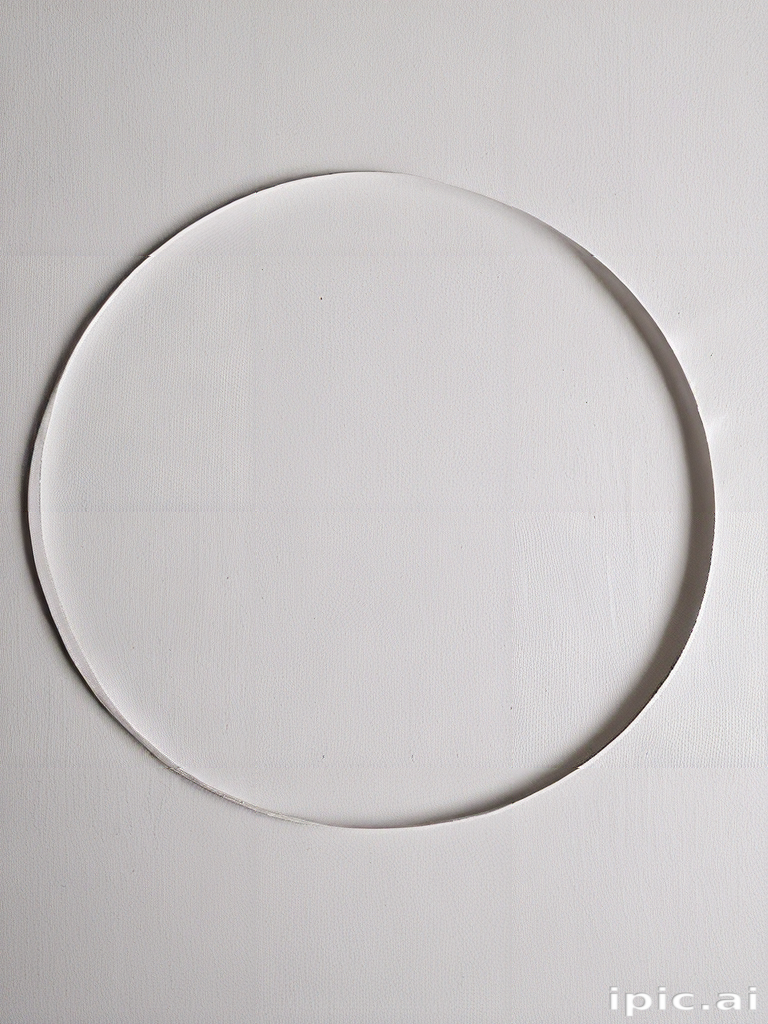 Minimalist Artwork Featuring a Simple Circular Cutout on White Background