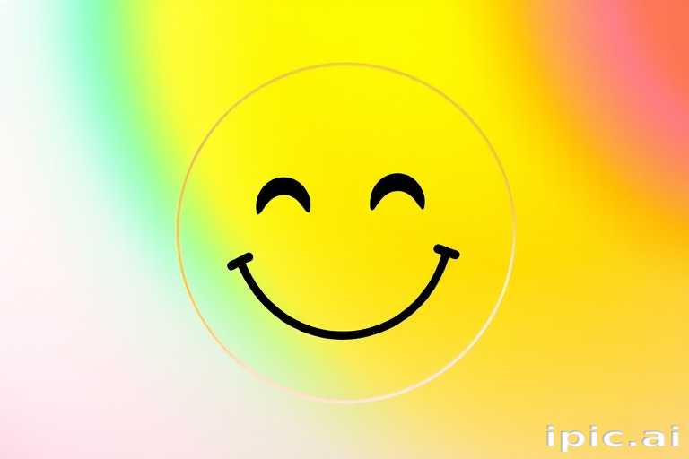 A Bright and Cheerful Smiley Face Against a Vibrant Colorful Background