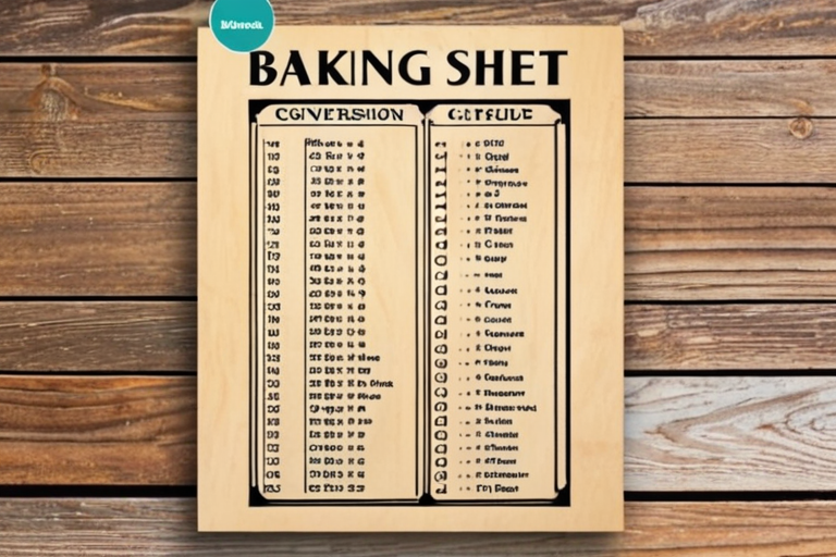 Baking Cheat Sheet, Conversion Chart, Kitchen Decor, Kitchen ...