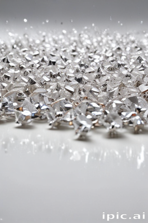 Sparkling Collection of Shimmering Crystals Reflecting Light in a ...