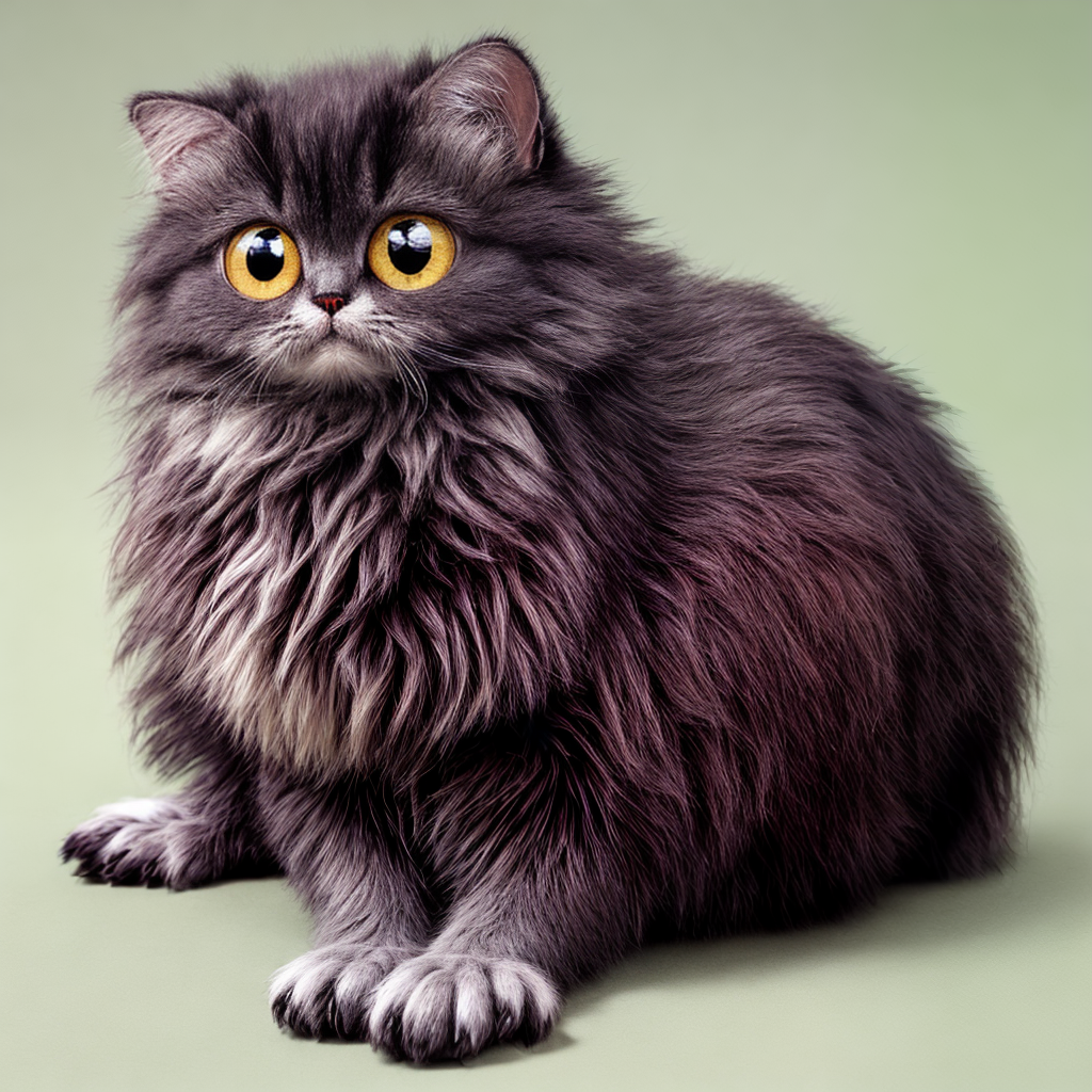 friendly fluffy monster with big eyes