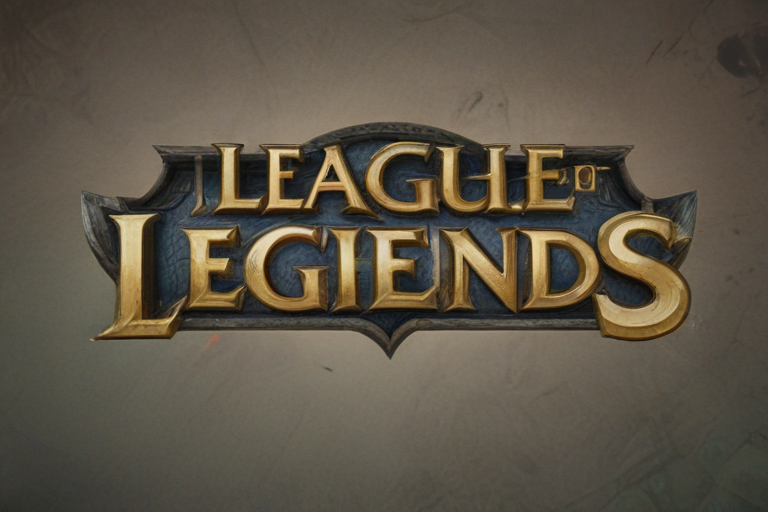 recreate the text logo of: league of legends, with: pics league