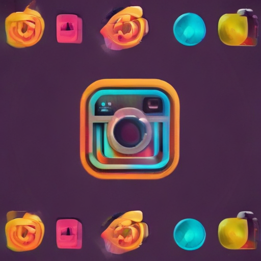 A colorfull logo For an Instagram account named by copywriter