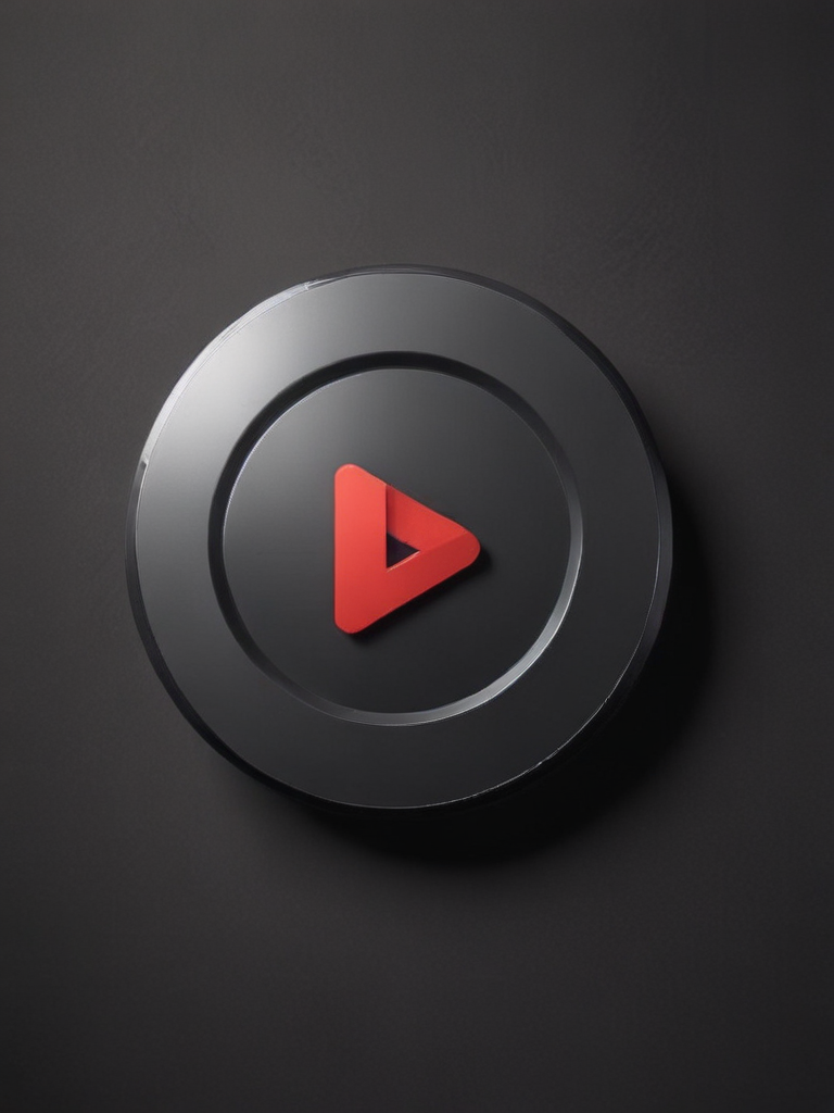 Modern Play Button Design on a Sleek Black Background