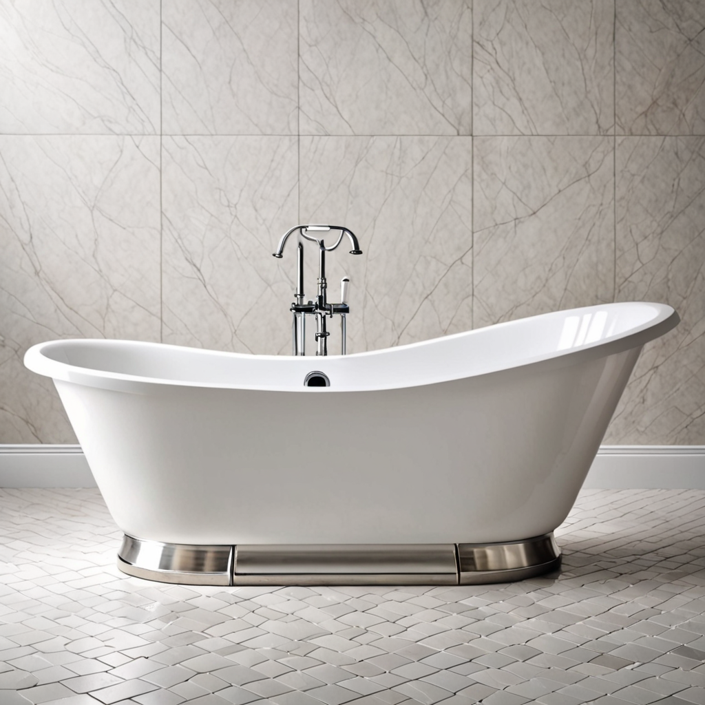 bathtub, realistic graphic design, white background