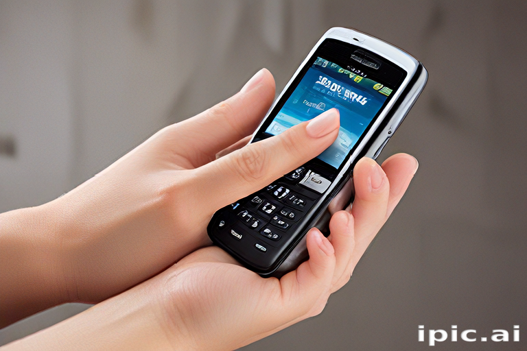 Close-Up of a Person's Hands Using a Modern Smartphone Device