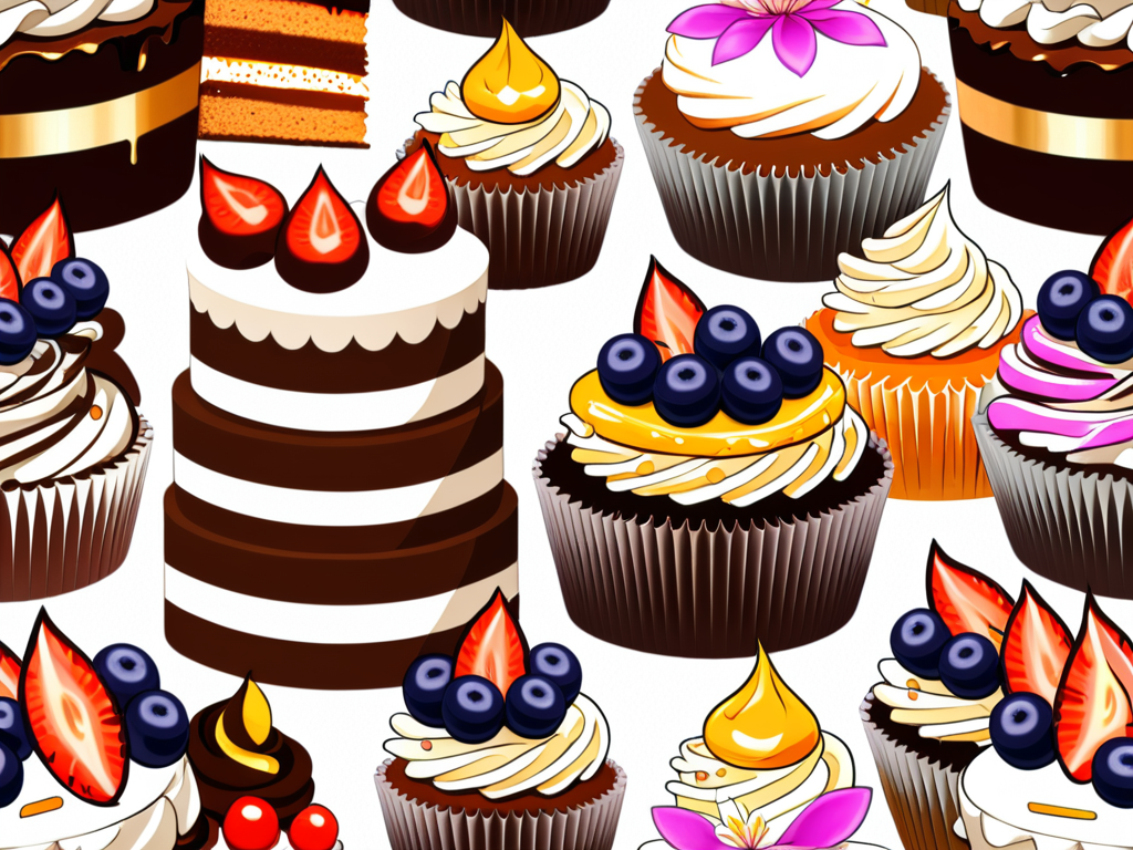A Colorful Array of Delicious Cakes and Cupcakes for Every Celebration.