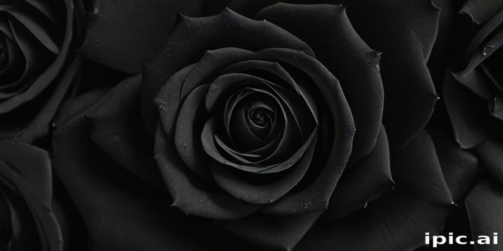 Elegant Arrangement of Deep Black Roses Showcasing Nature's Dark Beauty