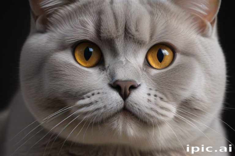 A Close-Up Portrait of a Cat with Striking Yellow-Gold Eyes.