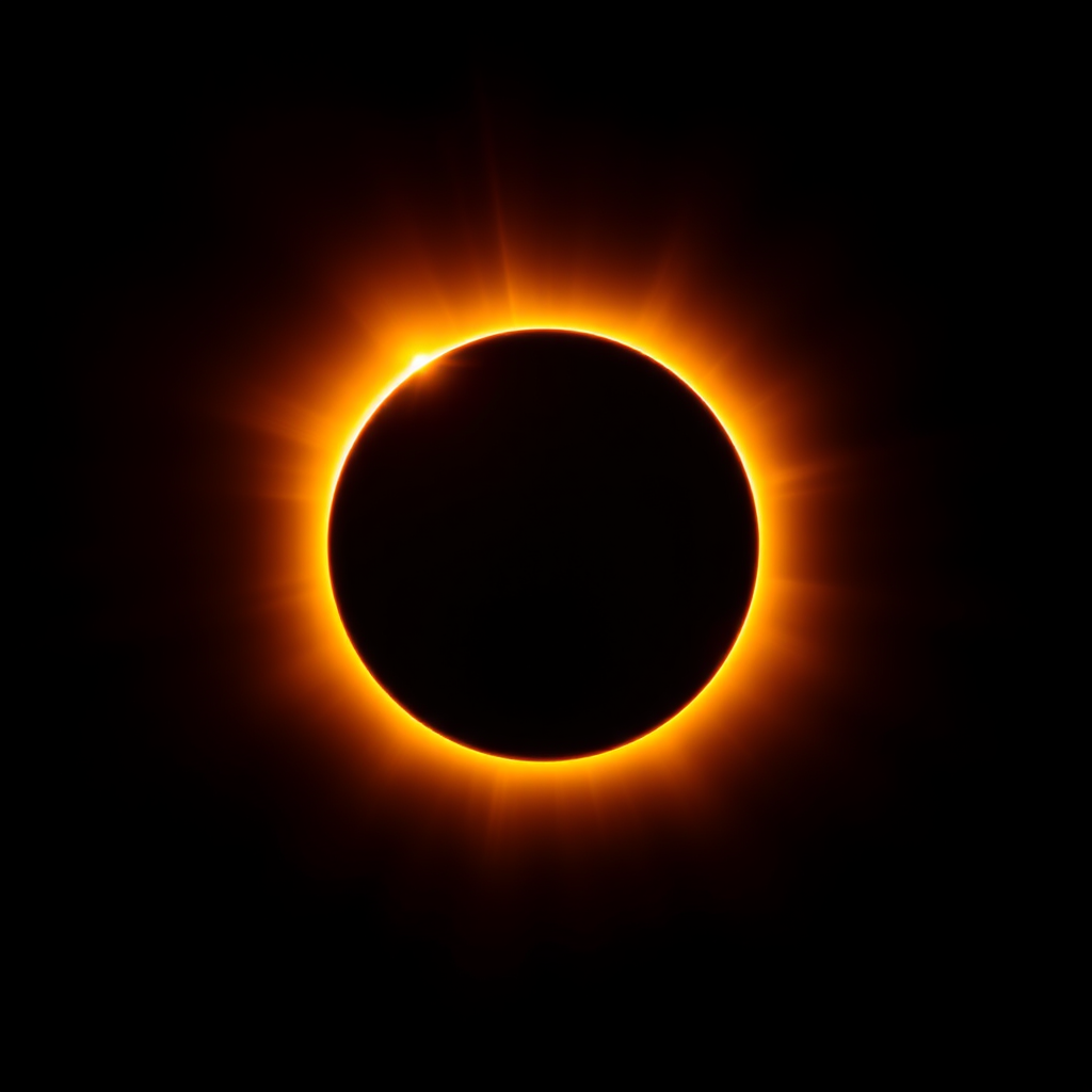 Stunning Total Solar Eclipse with Glowing Corona and Radiant Sunlight ...