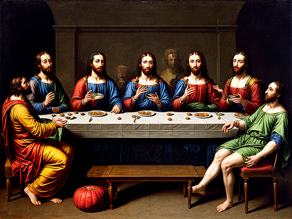 the first supper but make it gothis