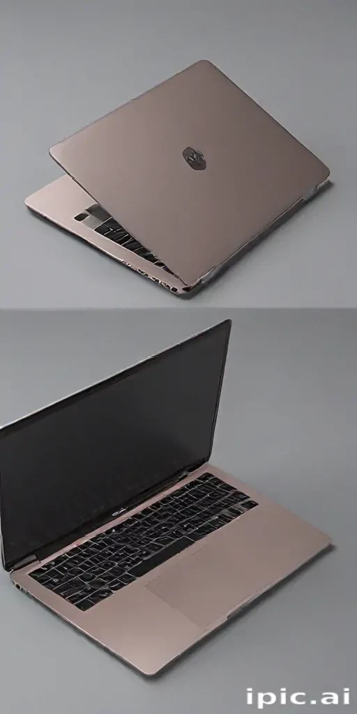Sleek and Stylish Laptop Design with Elegant Rose Gold Finish Displayed ...