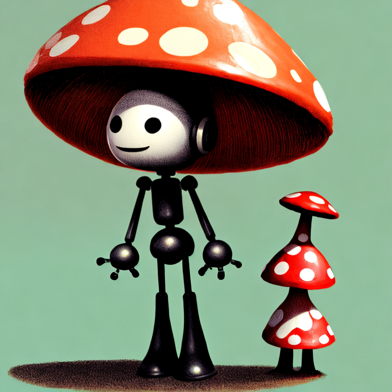 mushroom person robot