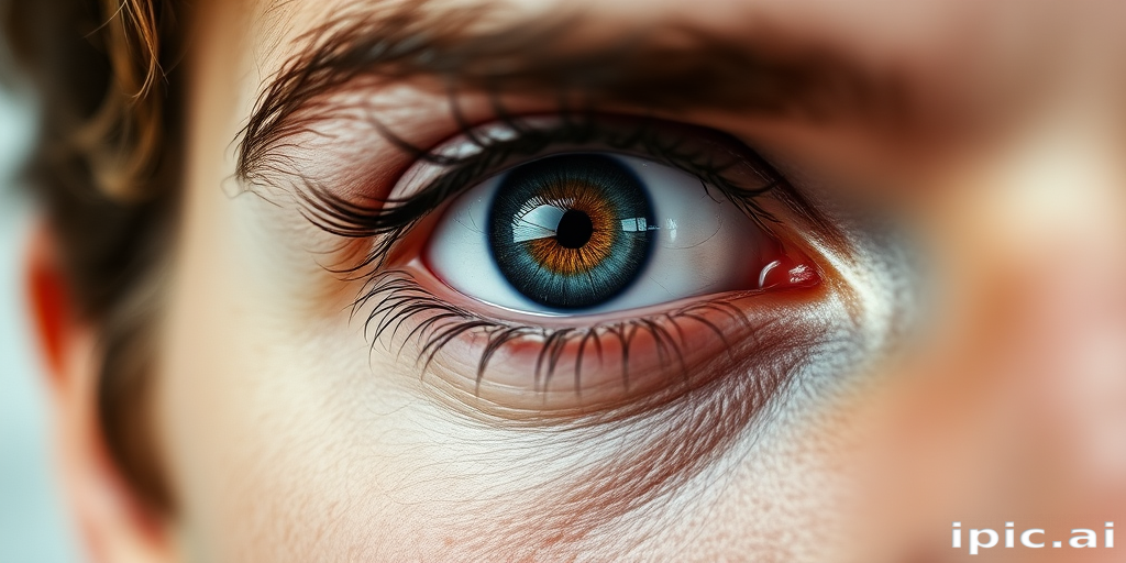 A Close-Up of a Striking Human Eye with Unique Color Patterns.