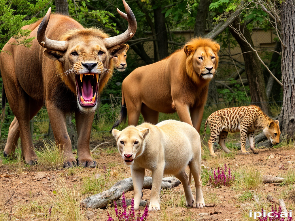 A Majestic Gathering of Wild Animals in Their Natural Habitat.