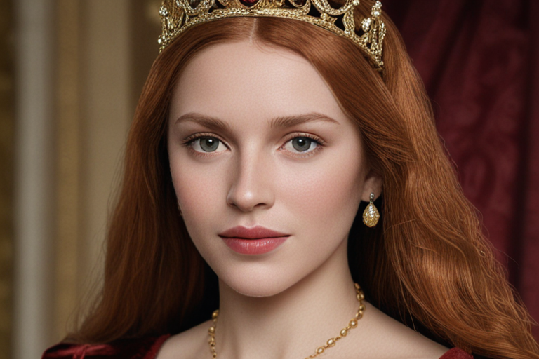 realistic and powerful photo of queen Katherine of Aragon in real life ...