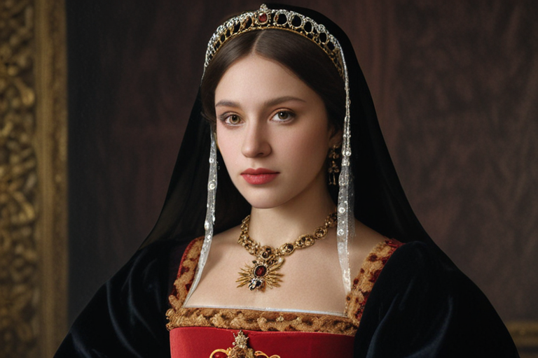 realistic photo of Queen Katherine of Aragon in real life