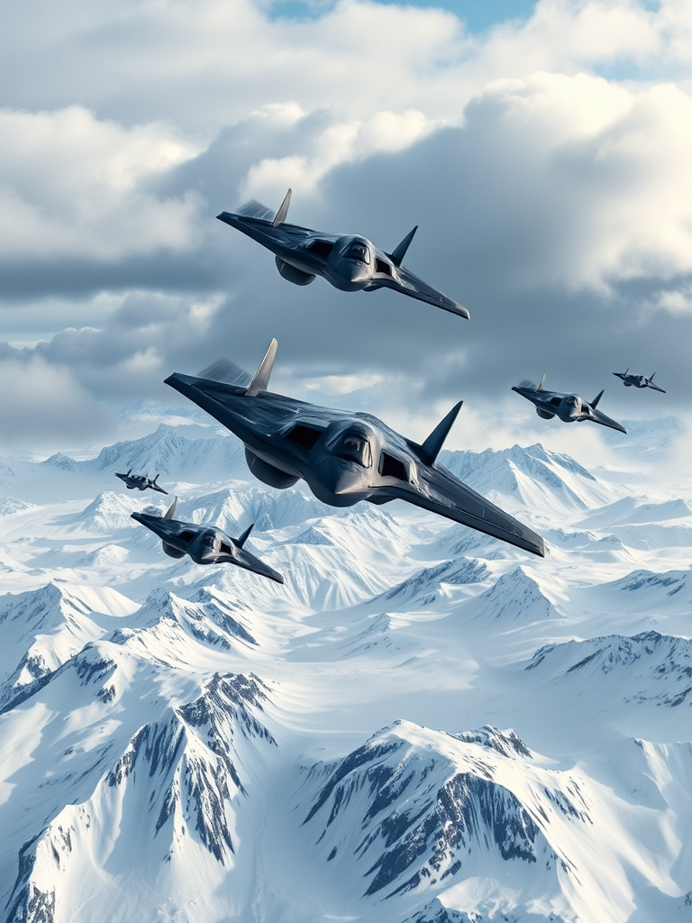 Futuristic Stealth Jets Performing a Stunning Aerial Formation Over ...