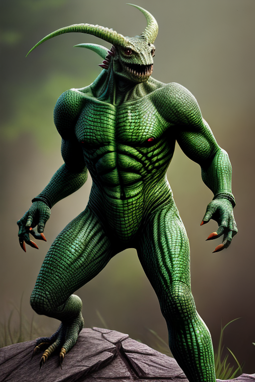 The Wretched and Fragile Lizardman (character in a fantasy scene)