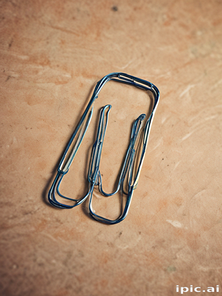 An Artistic Arrangement of Colorful Paper Clips on a Textured Surface