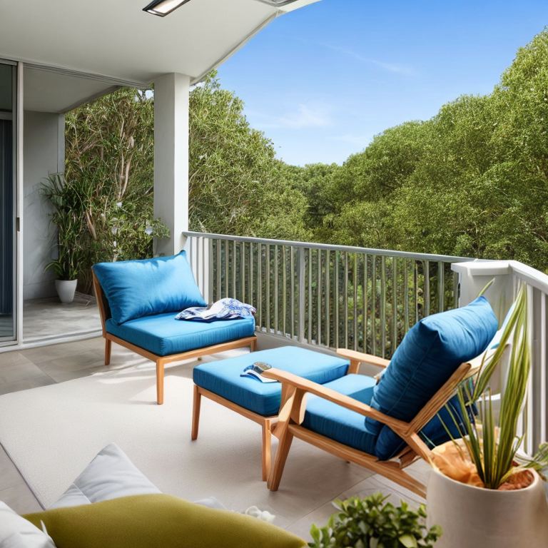 Liz Truss relaxing in sunchair on balcony