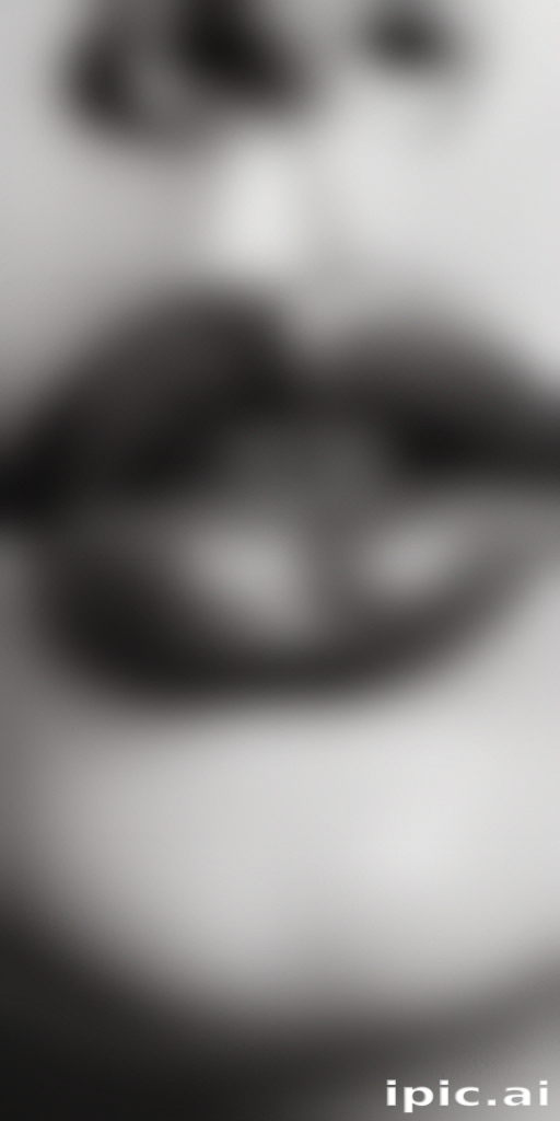 Abstract Representation of Lips with Soft Focus and Monochrome Tones