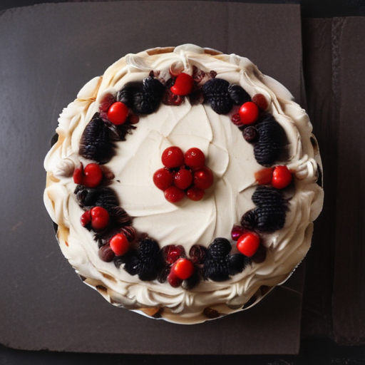 cake from above without a background