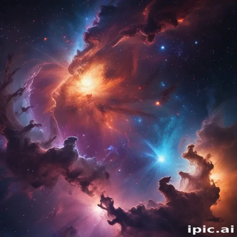 Stunning Cosmic Explosion Illuminating the Vastness of Outer Space