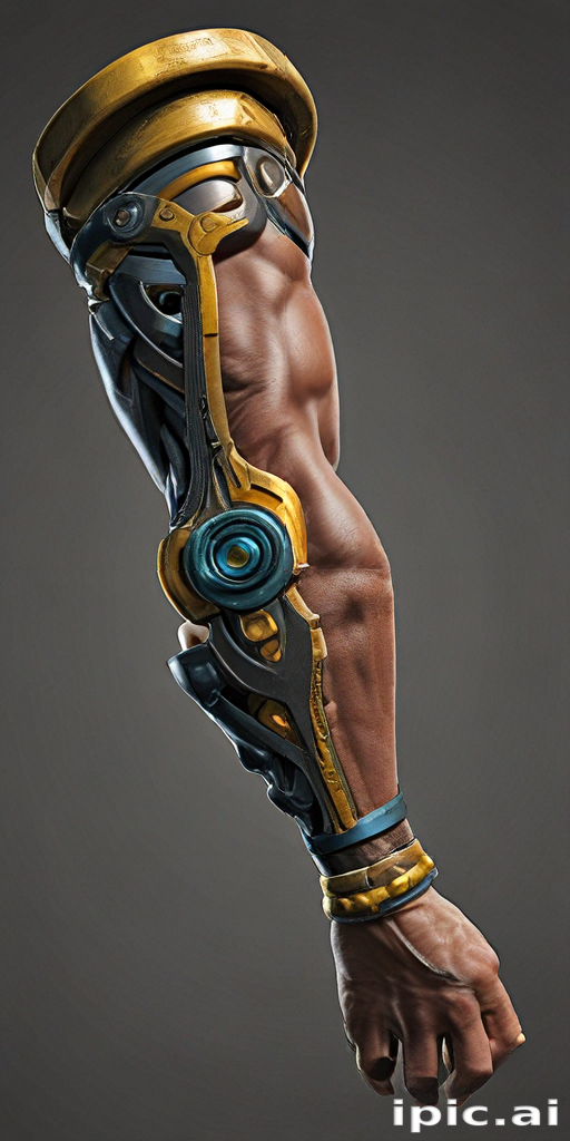 Futuristic Robotic Arm Design with Intricate Mechanical Details and ...