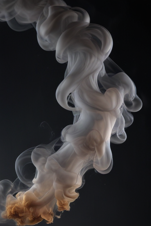 Swirling Patterns of Smoke Creating Artistic Designs Against a Dark ...