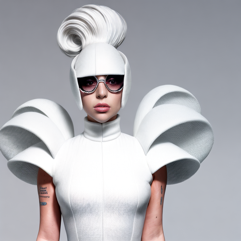lady gaga high fashion white