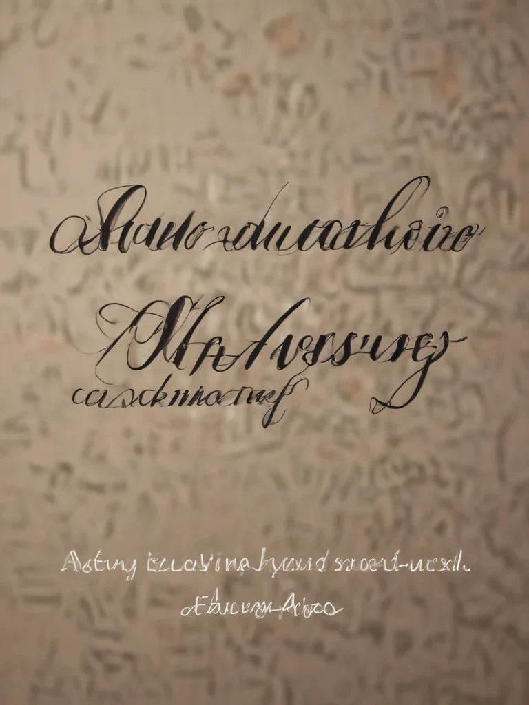 Elegant Calligraphy Displaying Intricate Lettering on a Textured Background