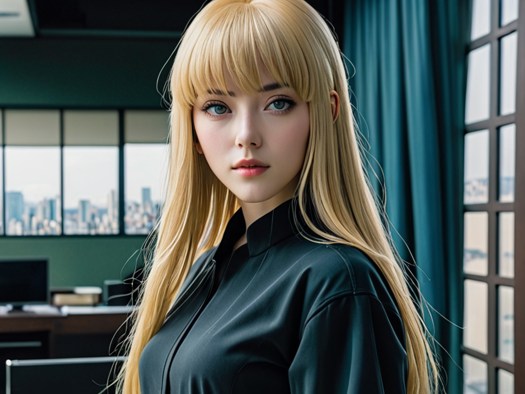 near animeface 2d beautiful woman cute aesthetic, ghost in a shell ...