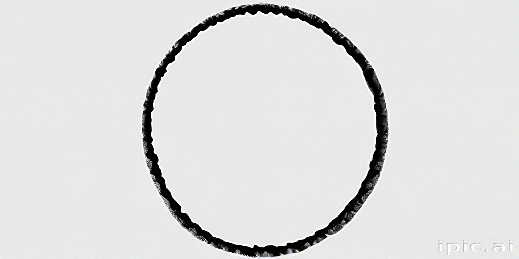 Abstract Representation of a Simple Oval Shape with Textured Edges