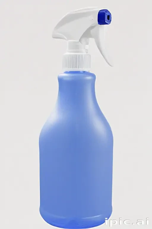 Blue Spray Bottle for Cleaning Solutions and Household Use with Trigger Top