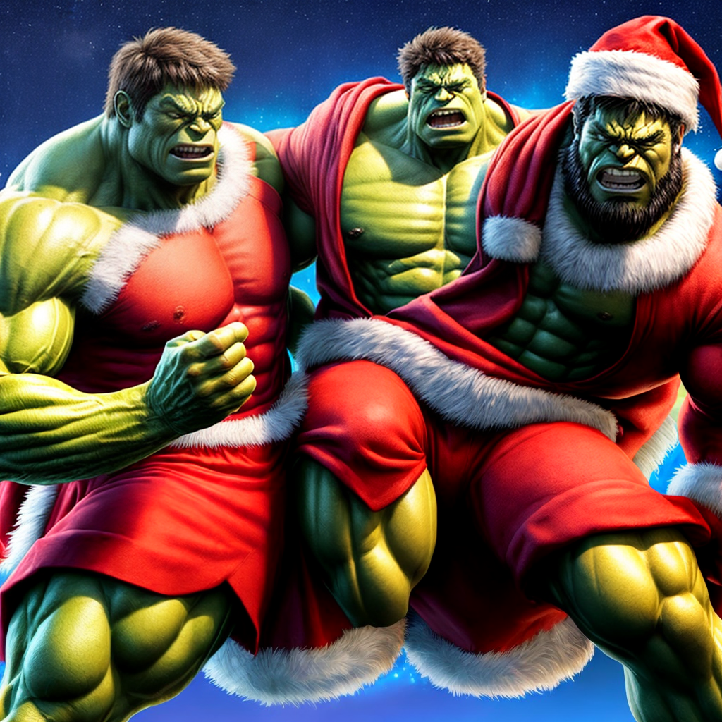 hulk and santa claus