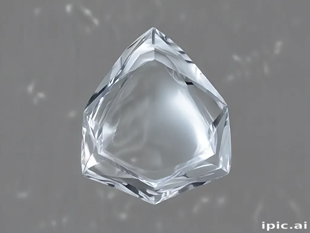 Radiant Clear Crystal Gemstone Sparkling with Light and Perfect Clarity