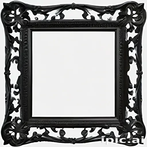 Intricately Carved Black Frame Ready for Your Favorite Artwork Display
