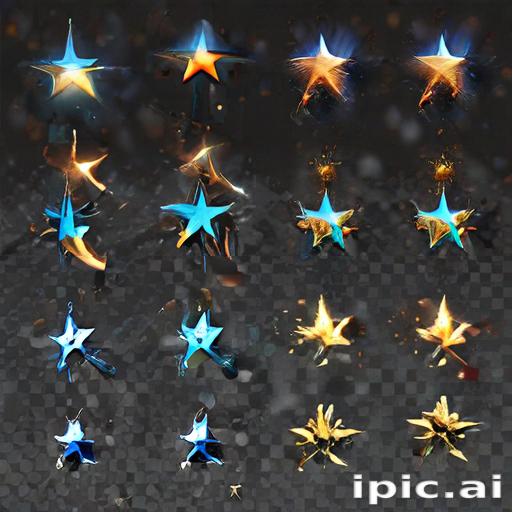 Colorful Variations of Glowing Stars with Unique Sparkling Effects and ...