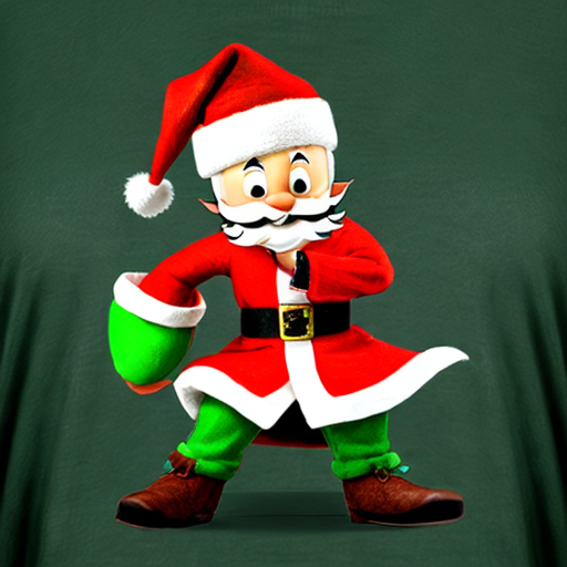 Evil santas helper elf As a ninja