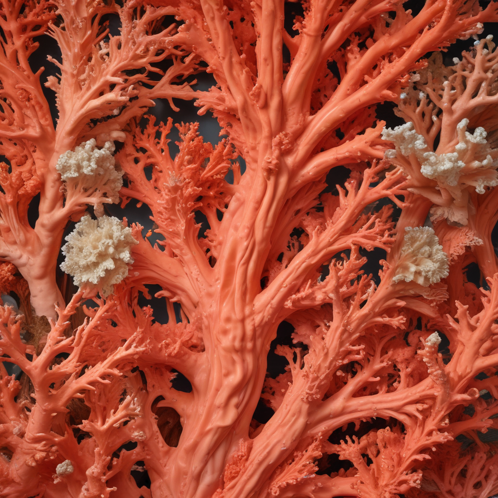 Intricate Patterns of Vibrant Coral Structures in Underwater Ecosystem