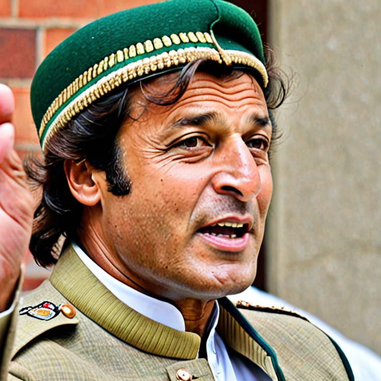 Pakistani Politician and Cricketer Imran Khan in Chee's styled cap and ...