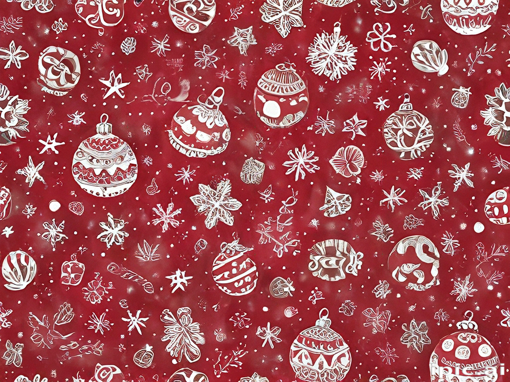 Festive Holiday Pattern Featuring Ornaments, Snowflakes, and Cheerful ...