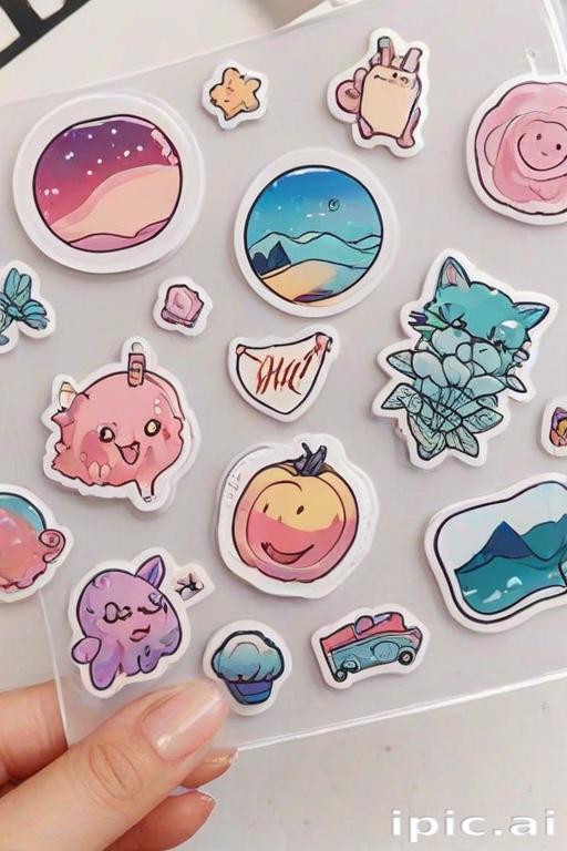 A Colorful Collection of Cute Stickers Featuring Whimsical Characters ...