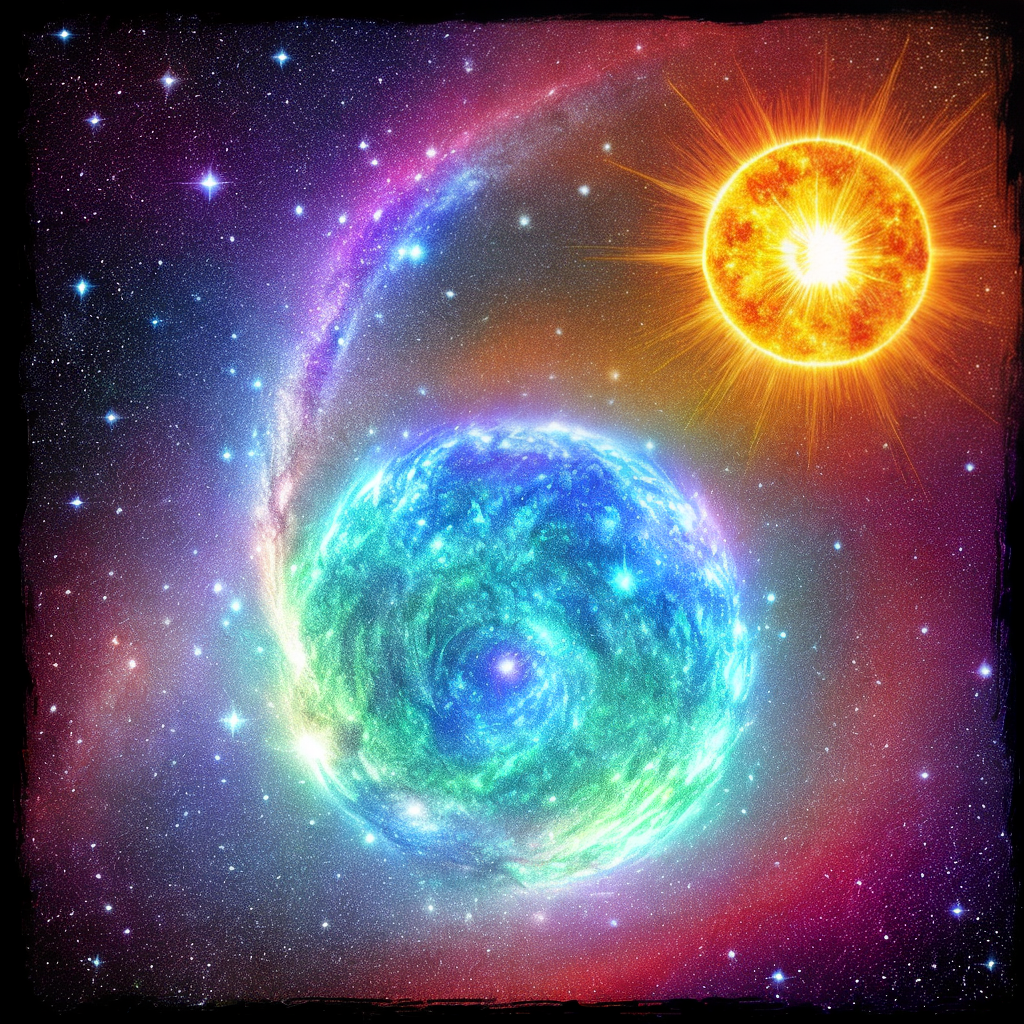 Create Solar Flare Patterns in the style of a coloring book without ...